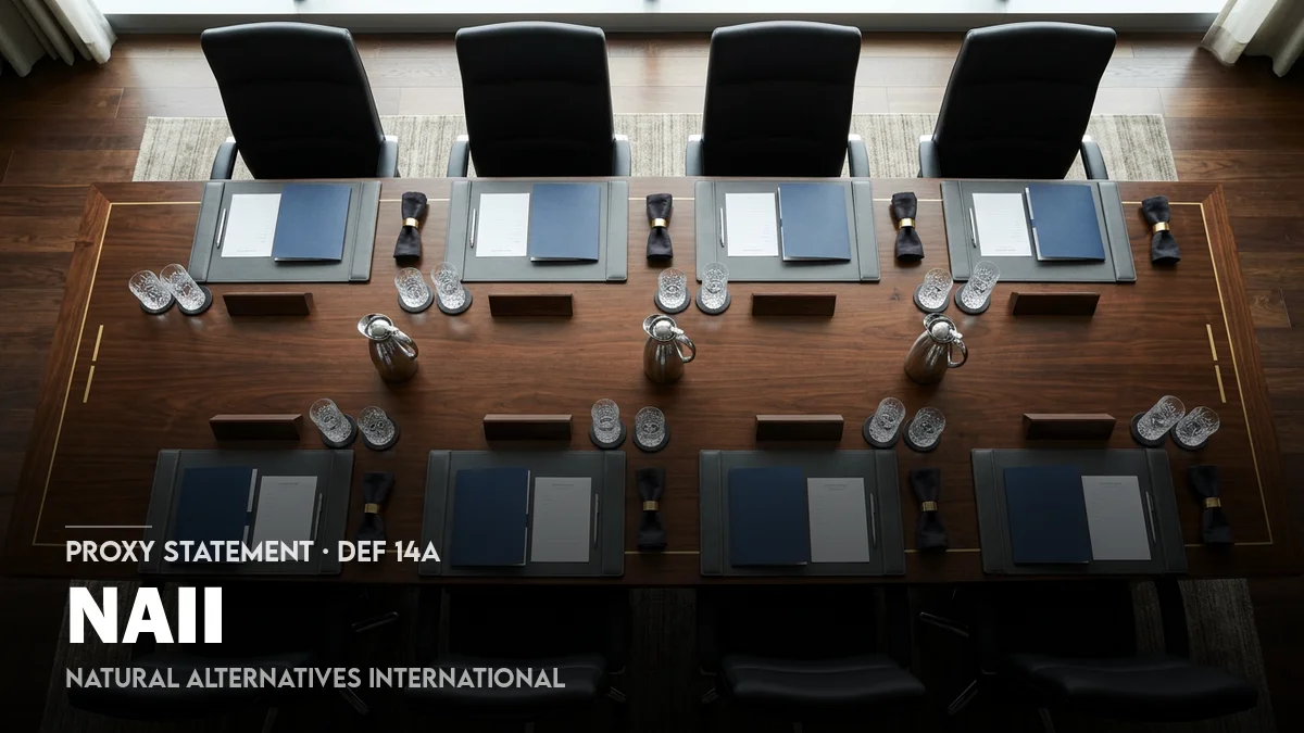 NAII proxy: 550,000-share plan increase; virtual meeting Dec 5 | NAII ...