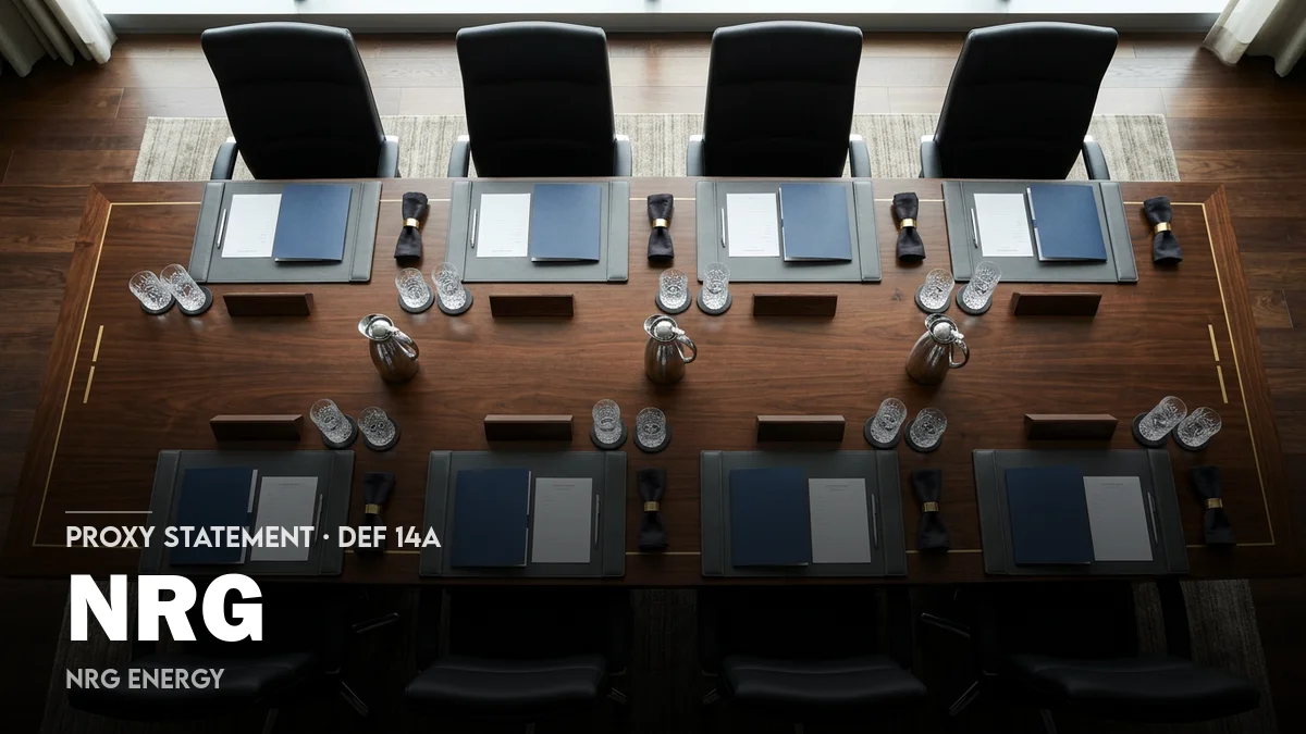 NRG Energy details 2026 proxy votes and CEO shift | NRG Proxy Statement